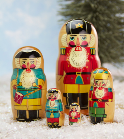 Russian Nesting Dolls & Hand Carved Santas - TheHolidayBarn.com