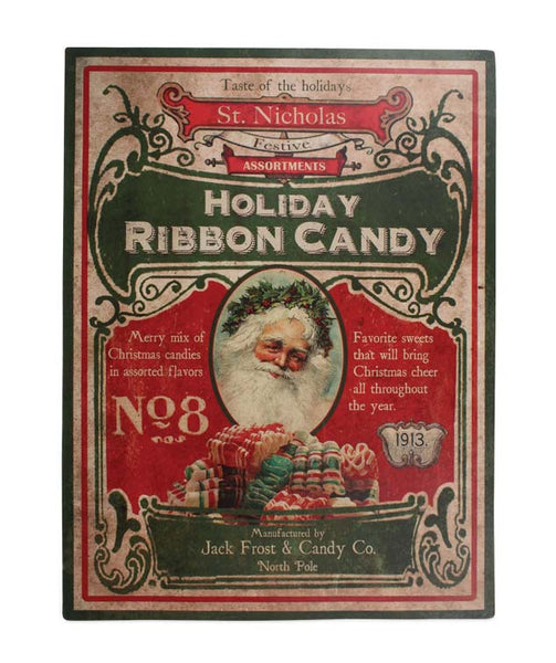 Old Fashioned Christmas Candy Sign - TheHolidayBarn.com