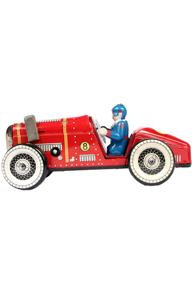 Red Race Car Wind-Up Tin Toy Reproduction | Wind Up Toys ...