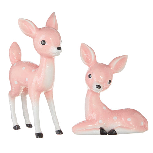 Retro Pink Deer | Retro Christmas Decorations - TheHolidayBarn.com
