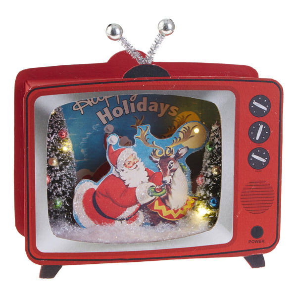 Retro Christmas TV Shadowbox - TheHolidayBarn.com