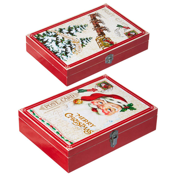 Vintage Santa Boxes | Vintage-Inspired Christmas Decorations ...