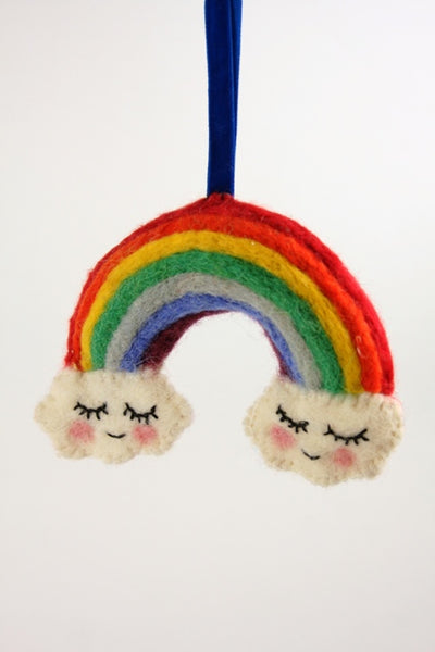 Happy Days Felt Rainbow Ornament | Christmas Ornaments - TheHolidayBarn.com