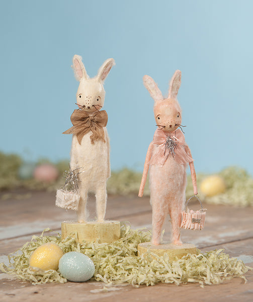 Soft and Fuzzy Easter Bunnies | Unique Easter Rabbits | Figurine Set ...