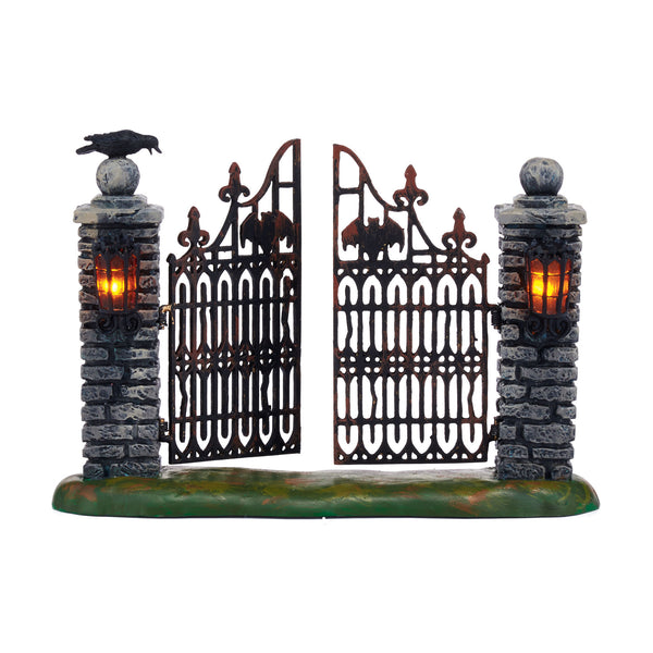 Spooky Wrought Iron Gate Tabletop Halloween Village Graveyard Dept 56 ...